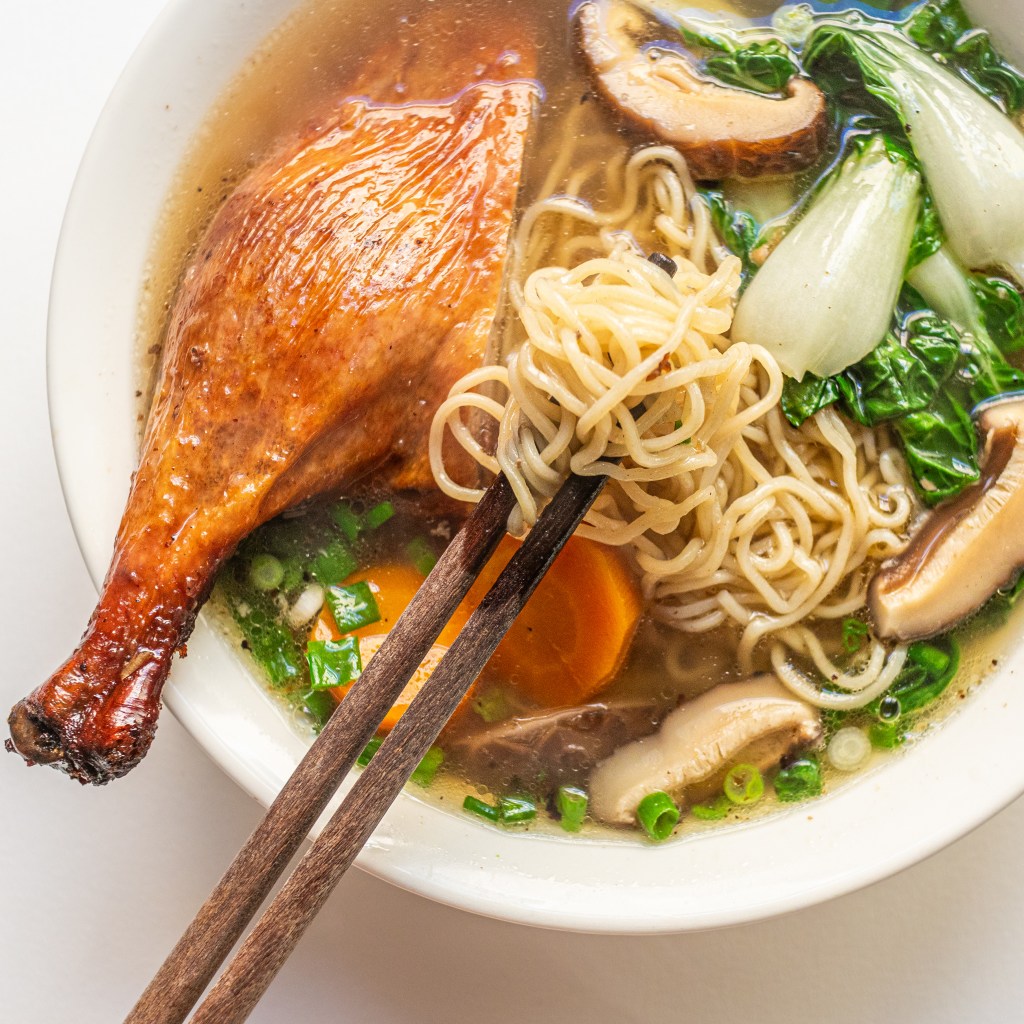 Easy Vietnamese Roast Duck Egg Noodle Soup (Mì Vịt Tiềm) - Vicky Pham